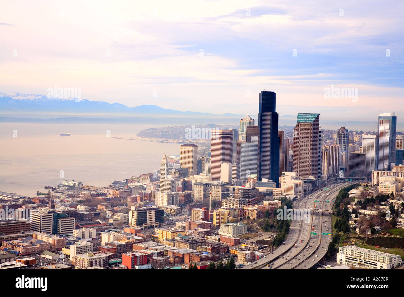 Aerial view Seattle Washington Stock Photo - Alamy