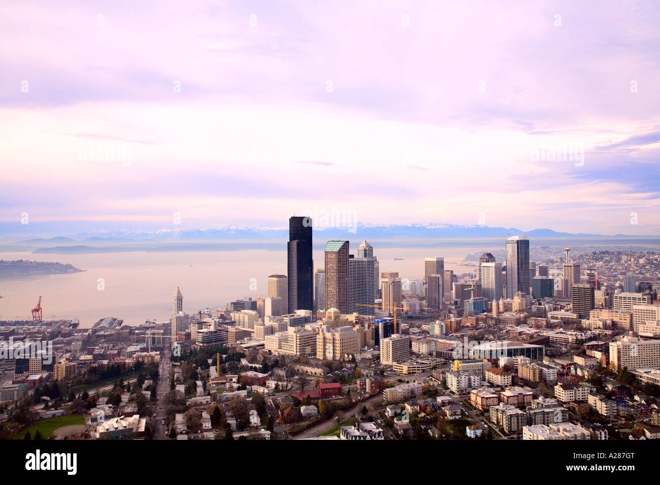 Aerial view Seattle Washington Stock Photo - Alamy
