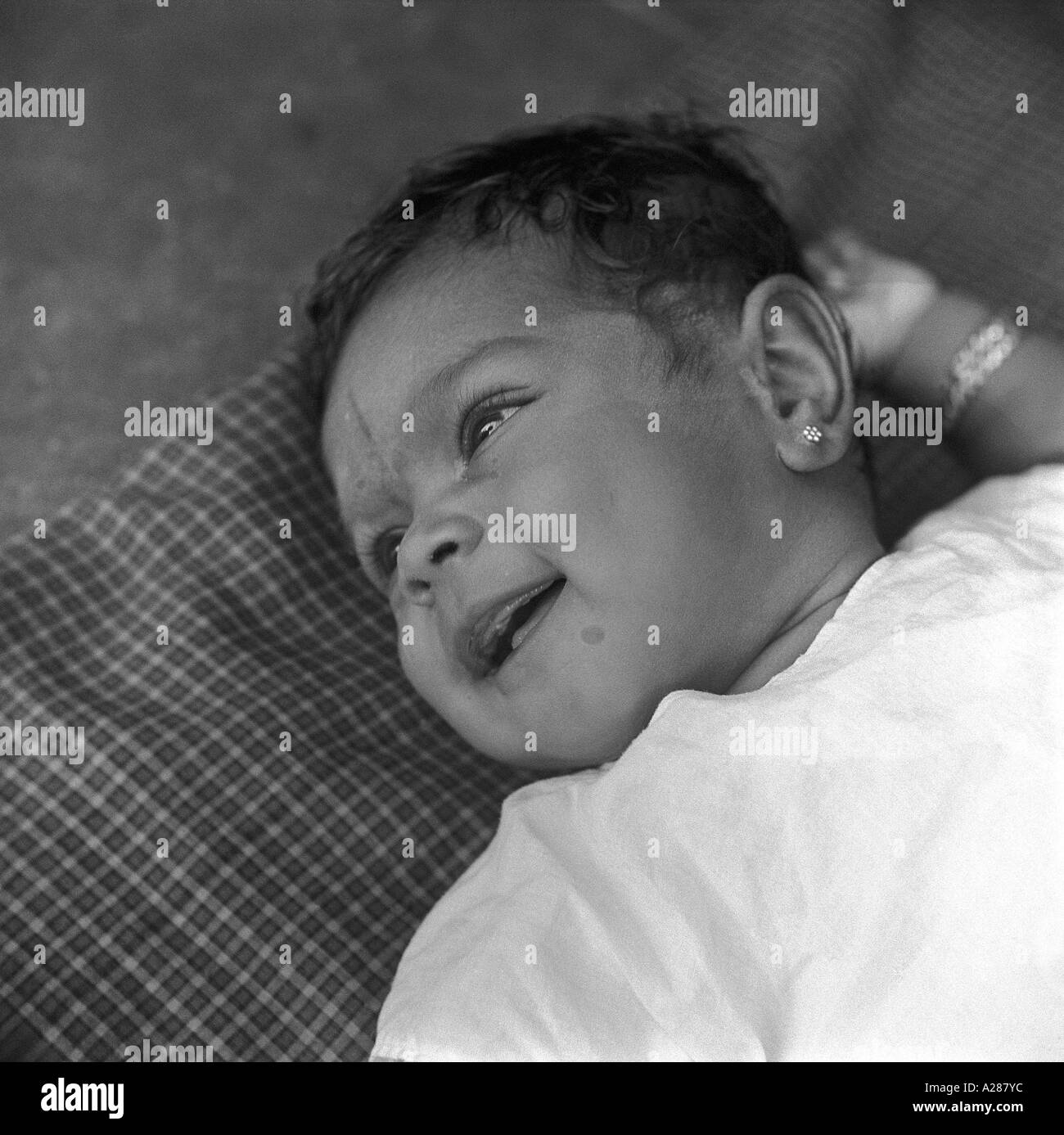Happy infant baby child Black and White Stock Photos & Images - Alamy