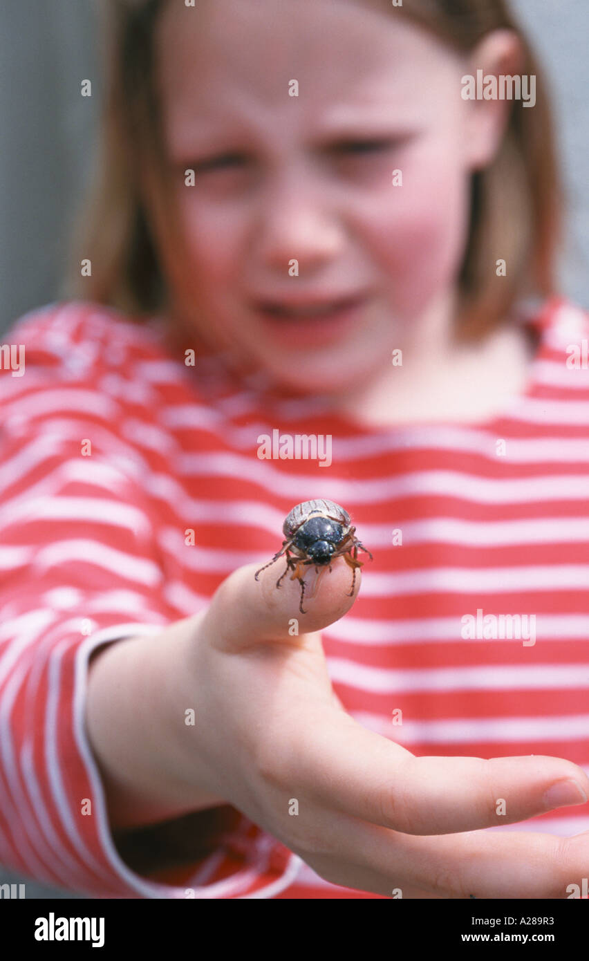 Girl scared bug hi-res stock photography and images - Alamy