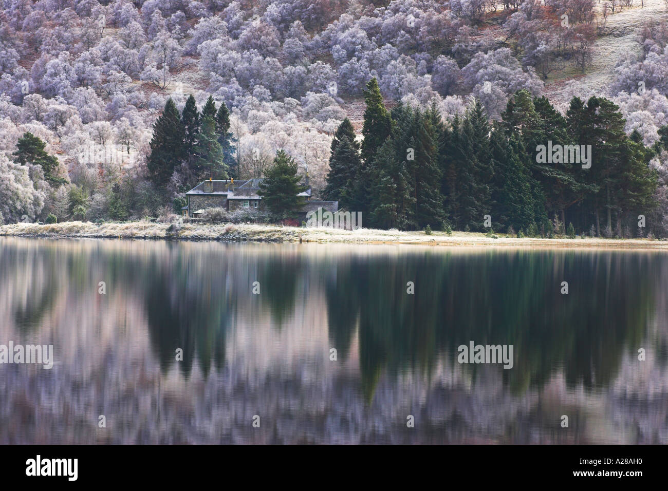 Winter scene on Loch Rannoch Scotland UK Stock Photo - Alamy