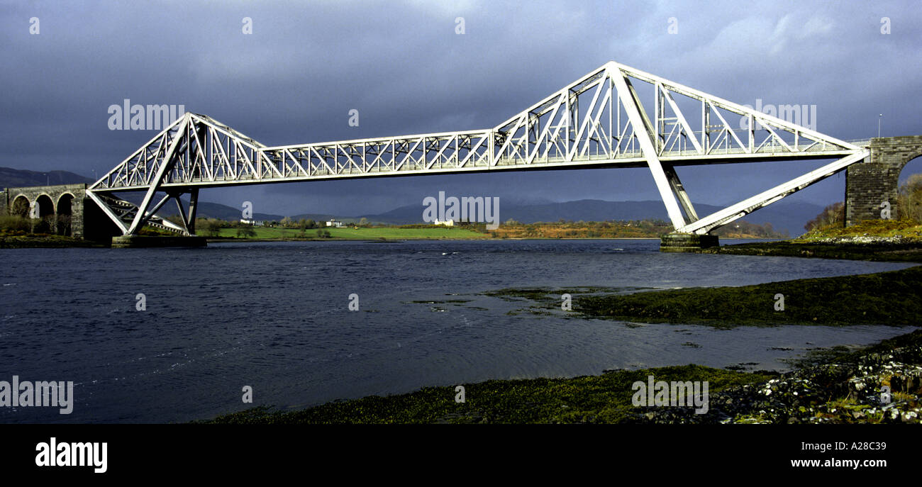 White Steel bridge near Oban Scotland Stock Photo - Alamy