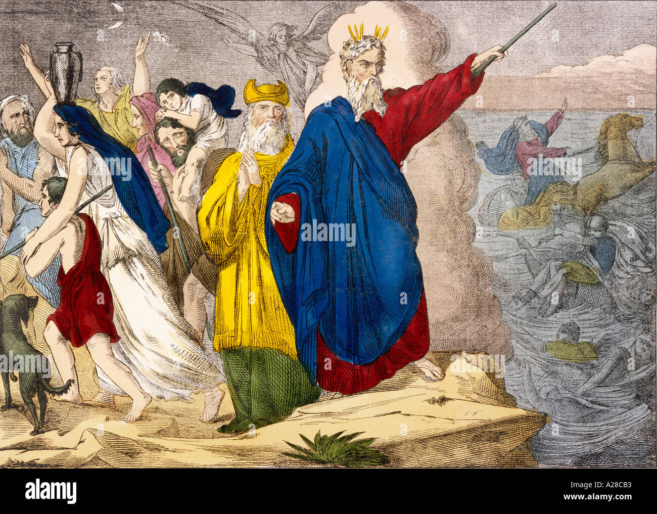 Crossing red sea moses israelites hi-res stock photography and images ...