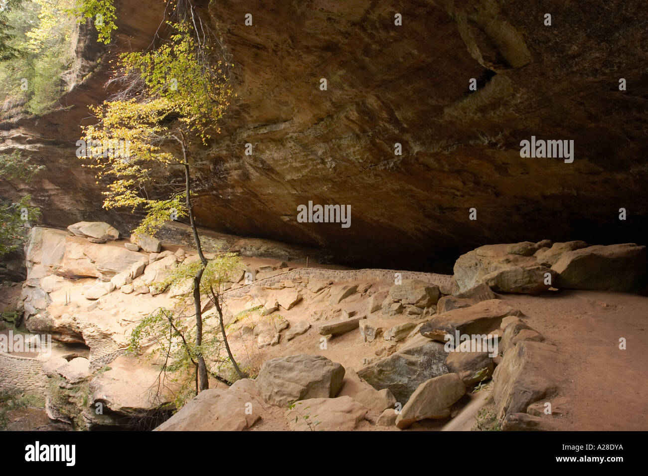 a rock formation in Old Man's Cave in Hocking Hills State Park, Ohio ...