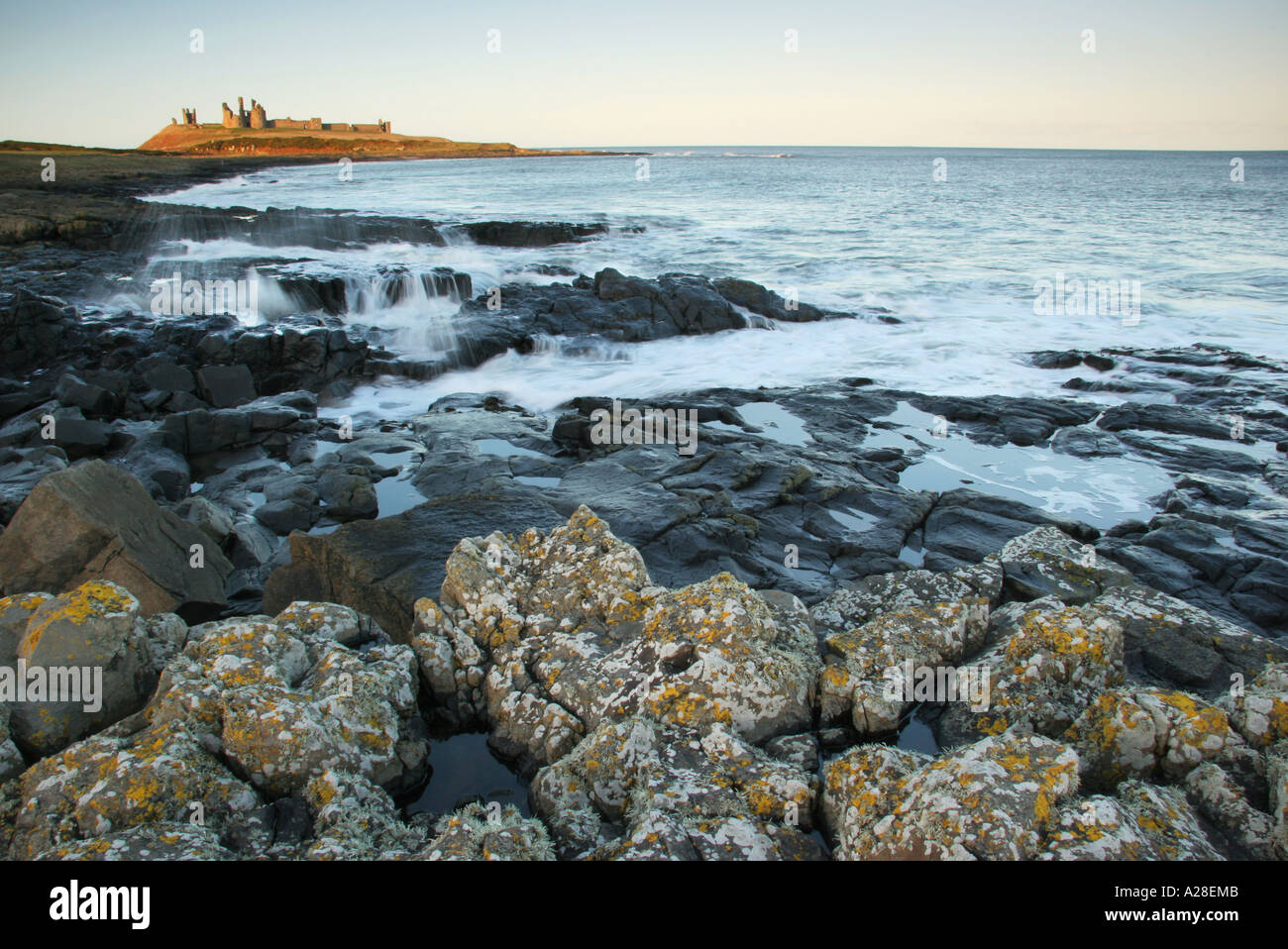 Dunstanburgh Castle on a Winter Afternoon in Northumberland England ...