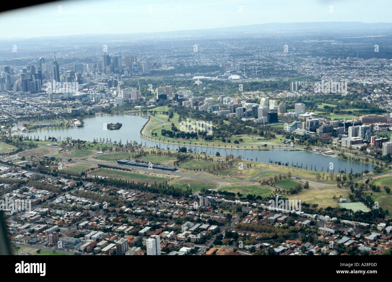 Aerial melbourne grand prix hi-res stock photography and images - Alamy