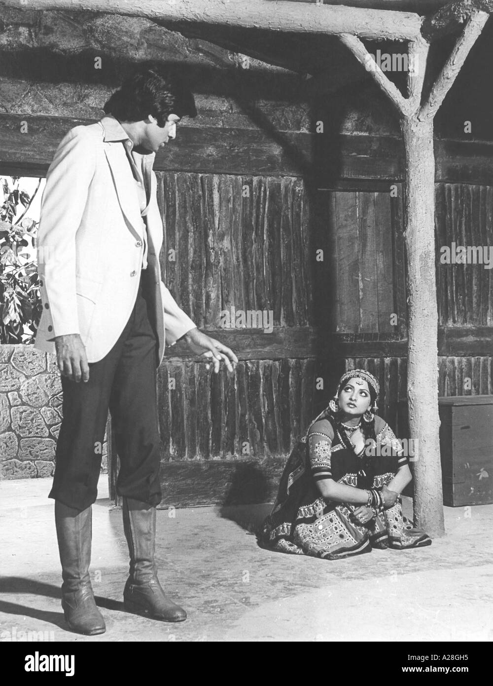 Indian Bollywood Hindi Film Star Actor Amitabh Bachchan with actress ...