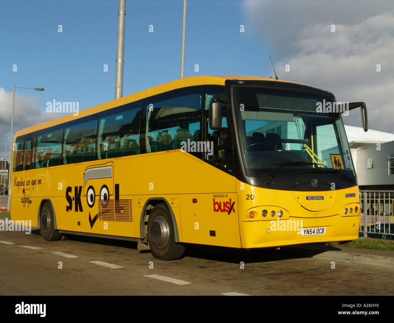 Newport Transport school coach in the city of Newport South Wales GB UK ...