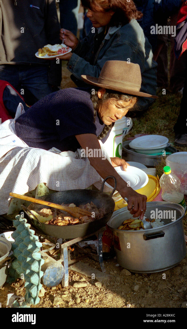 Take away, food stall at Inti Raymi re-enactment Inca Festival of the ...