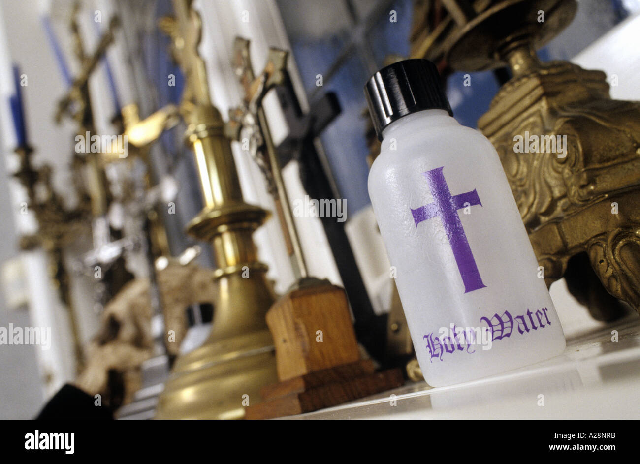a vampire slayers kit at Bishop Sean Manchester's house England Stock ...