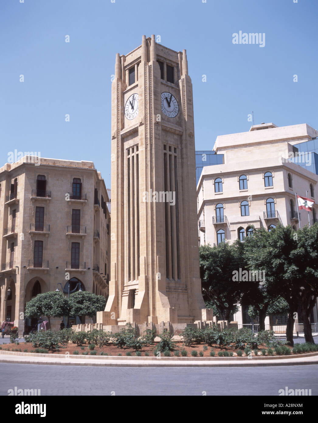Clock Tower, Parliament Square, Beruit, Beyrouth, Lebanon Stock Photo ...