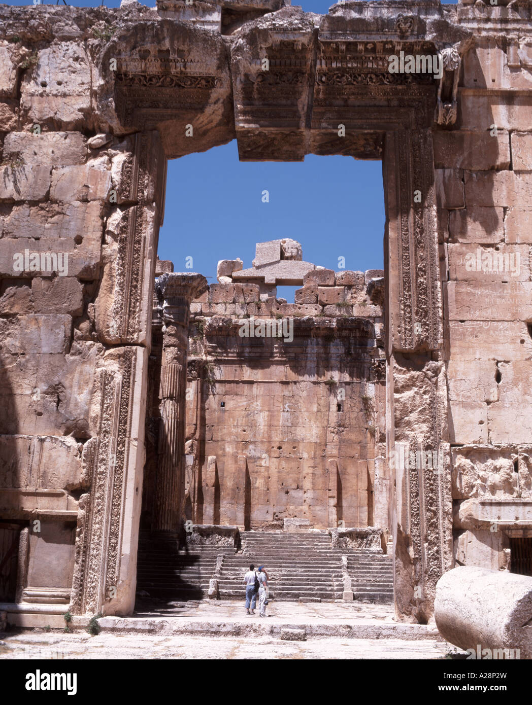 Entrance to Temple Of Bacchus, Baalbeck, Bekaa Valley, Republic of ...