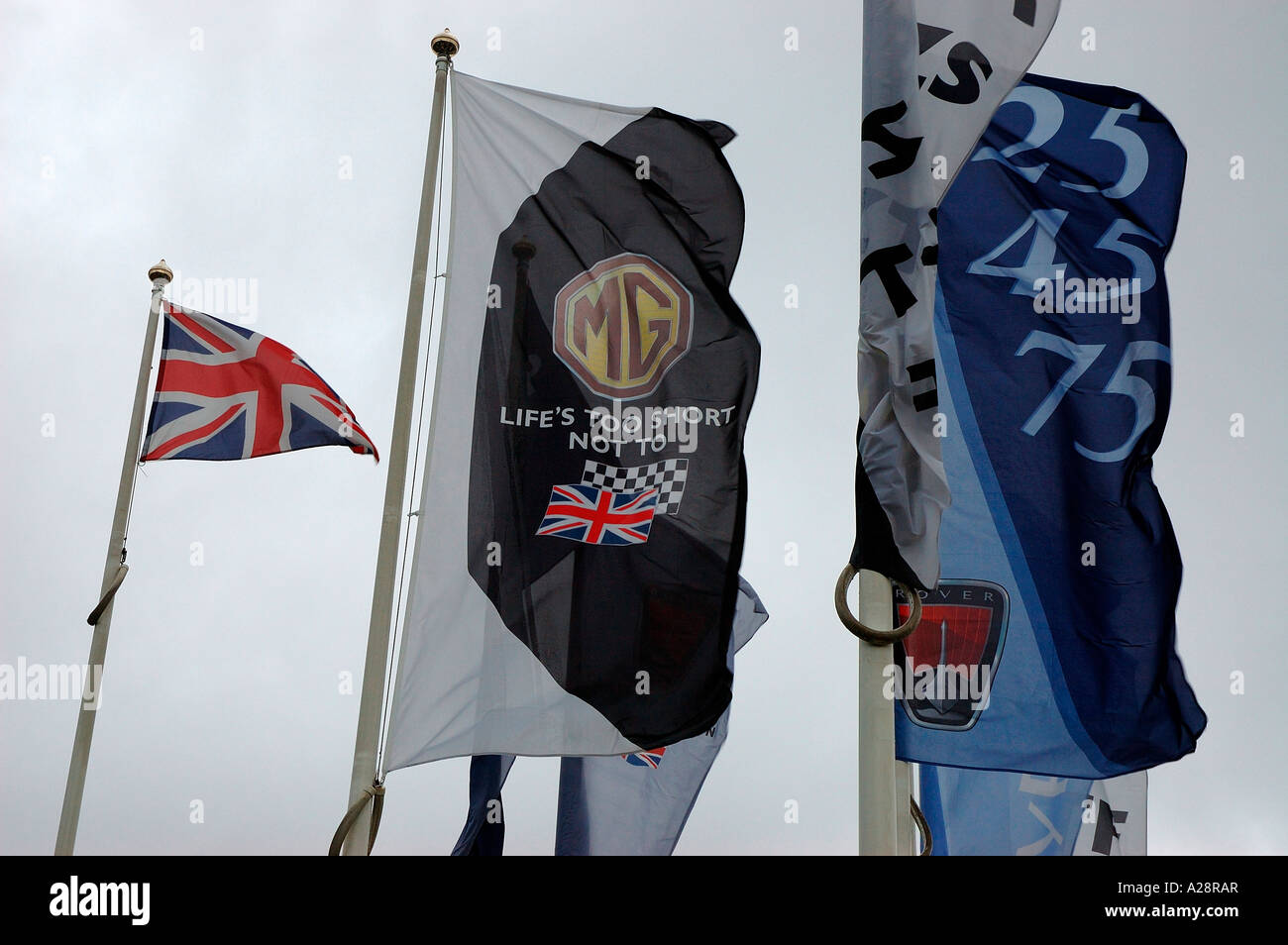 MG Rover Flags Stock Photo - Alamy