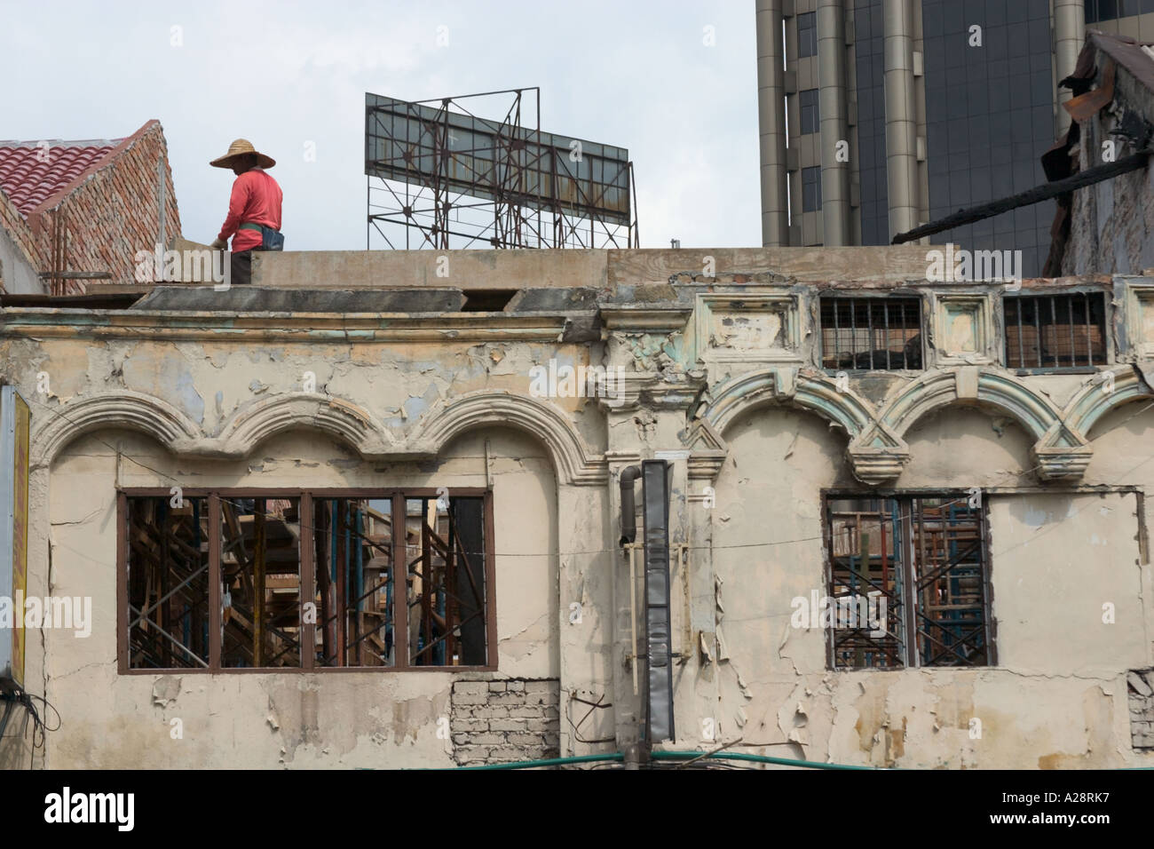 old heritage building in Kuala Lumpur, Malaysia being renovated Stock ...