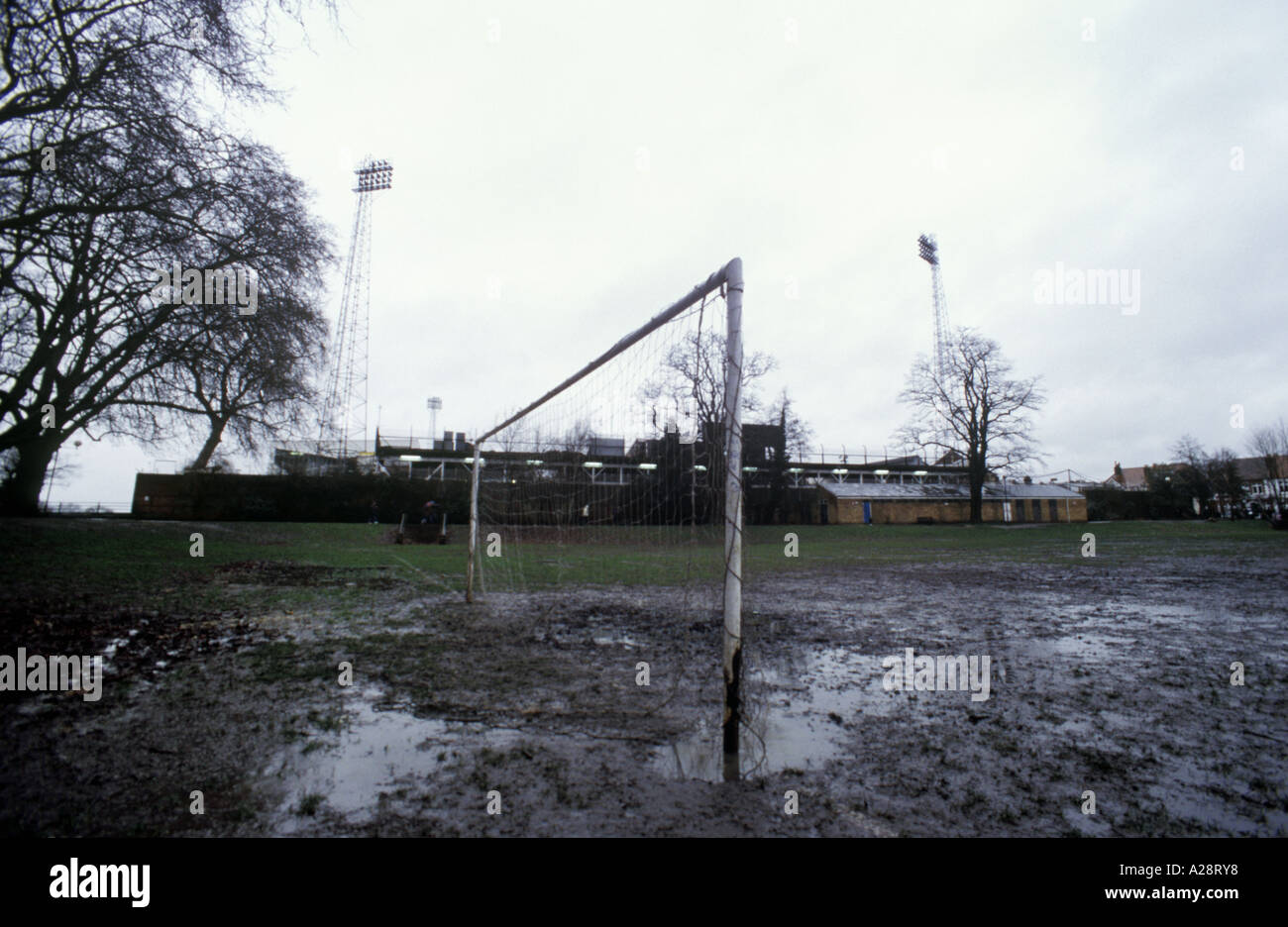 Muddy football pitch hi-res stock photography and images - Alamy