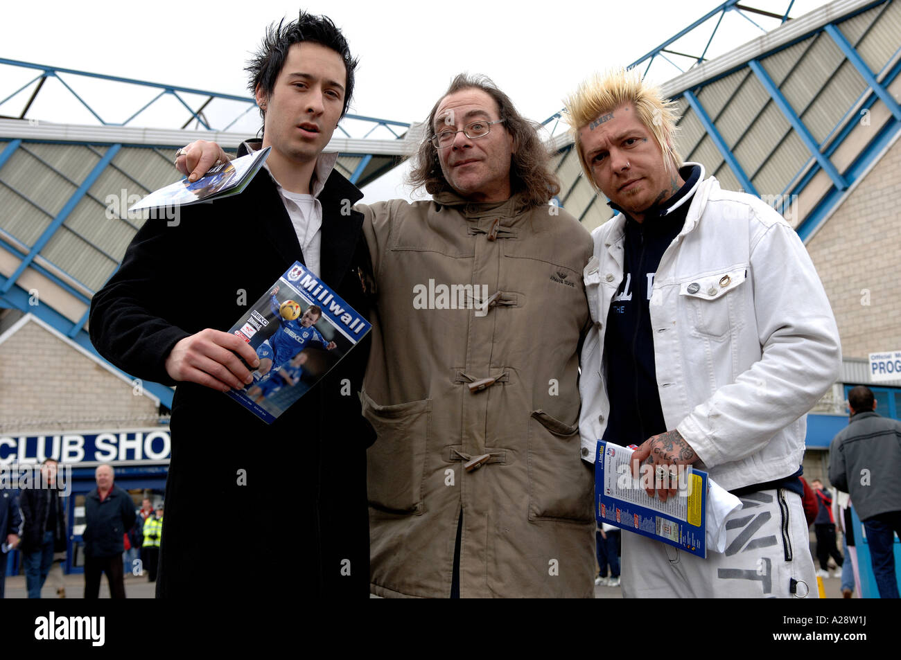 Millwall supporters outside the ground Stock Photo - Alamy
