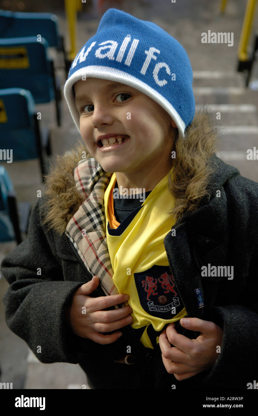 Chav child on the terraces at Millwall FC Stock Photo - Alamy