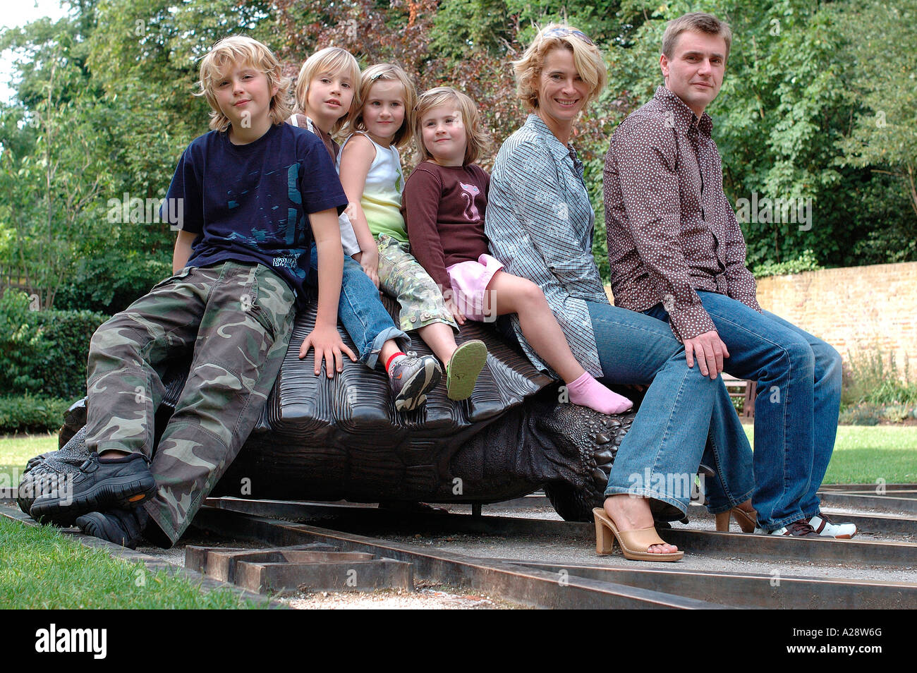 Author Nigel Marsh and family Stock Photo - Alamy