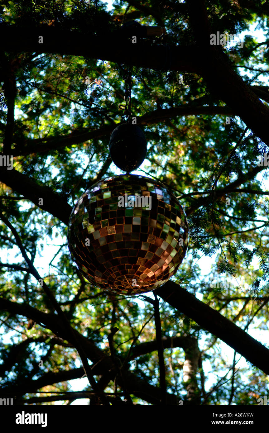glitter ball in a tree Stock Photo - Alamy