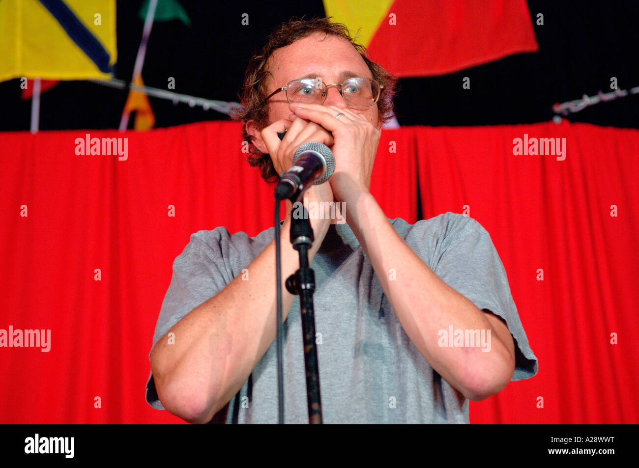 Comedian Simon Munnery at the Port Eliot Literary Festival Stock Photo ...