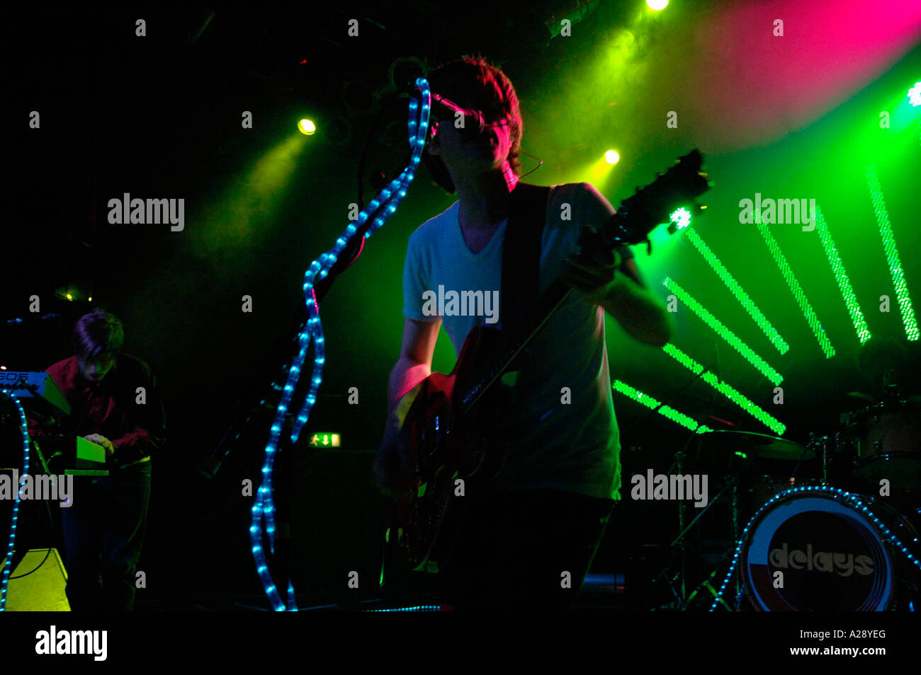 The Delays playing at Bud Rising in 2005, Greg Gilbert Frontman Stock ...