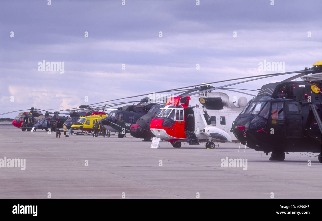 Helicopter Line up Stock Photo - Alamy