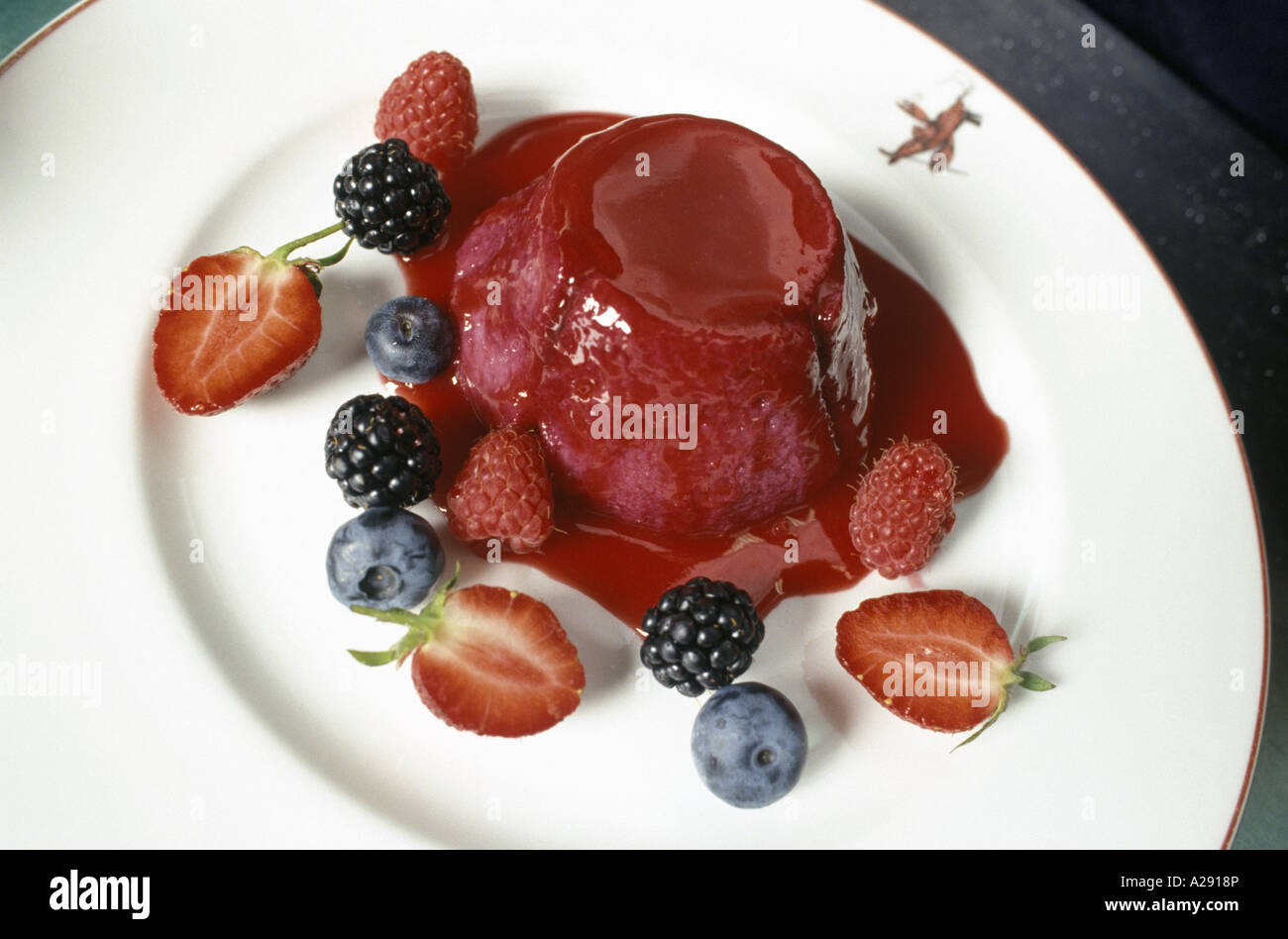 a summer pudding at Wiltons restaurant London Stock Photo - Alamy