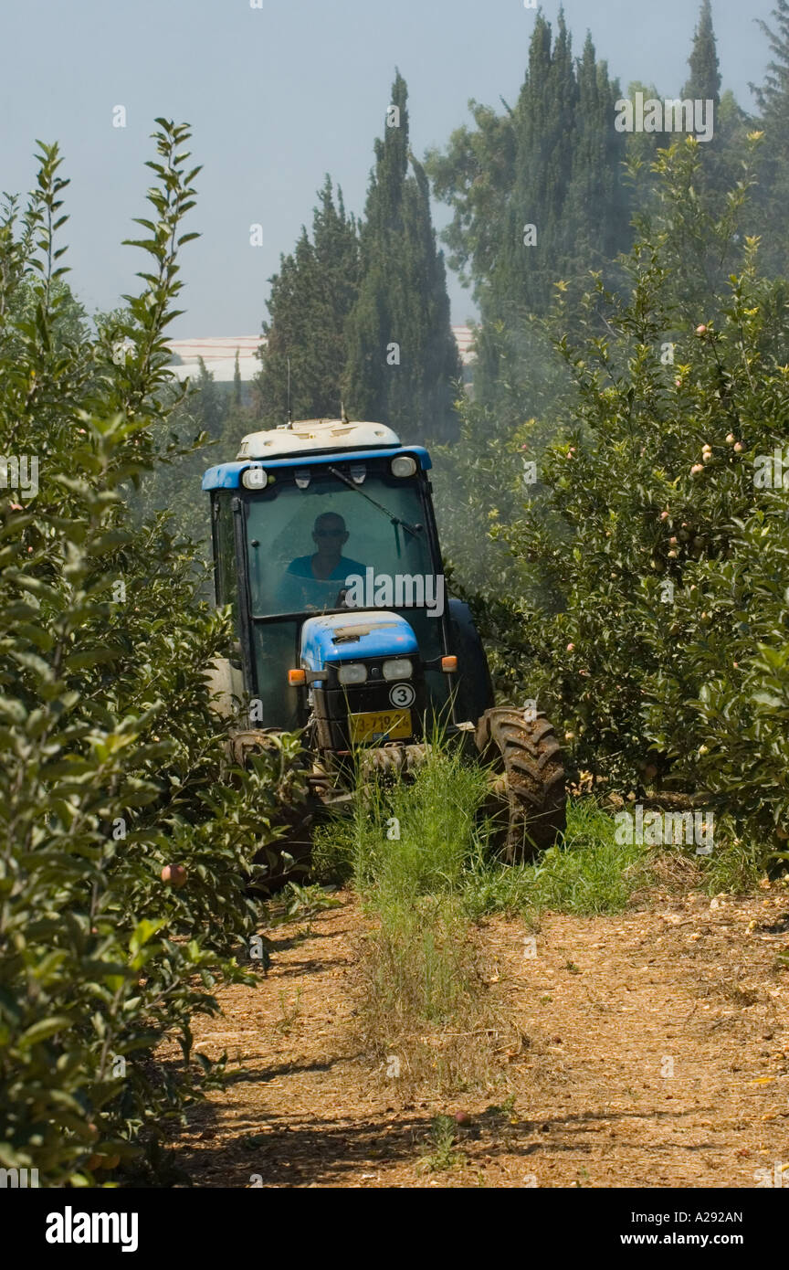 Tractor spraying insecticide in northern israel Stock Photo - Alamy