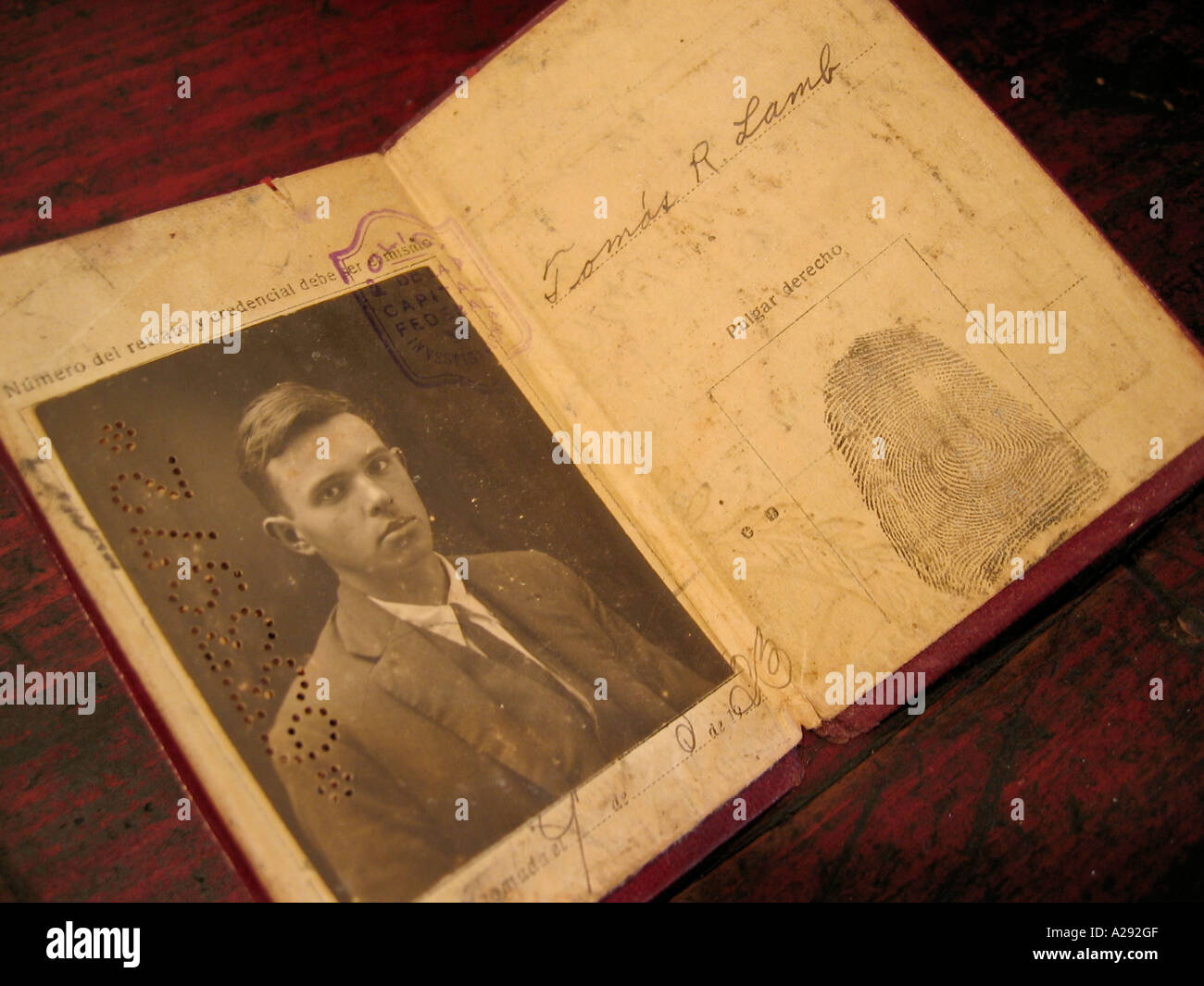 A still life of an antique passport Stock Photo - Alamy
