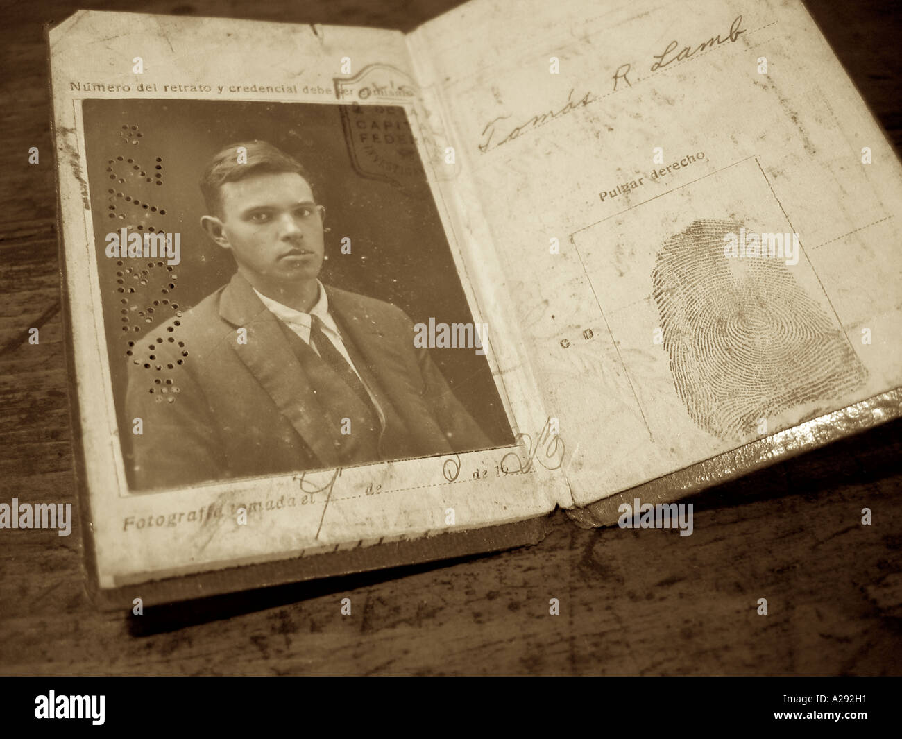 A still life of an antique passport Stock Photo - Alamy
