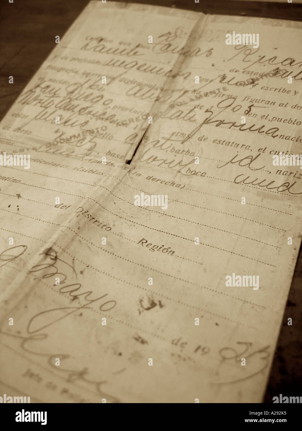 A still life of an antique passport Stock Photo - Alamy