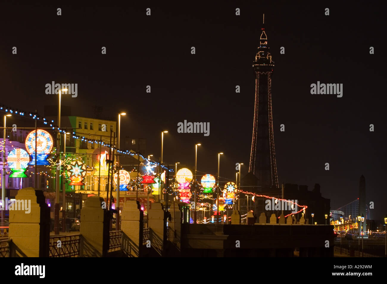 Blackpool Tower at night Stock Photo - Alamy
