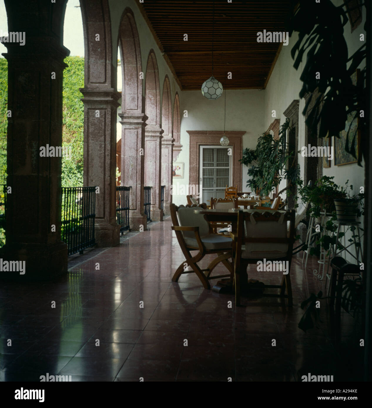 Spanish colonial style hotel San Miguel de Allende Mexico Stock Photo ...