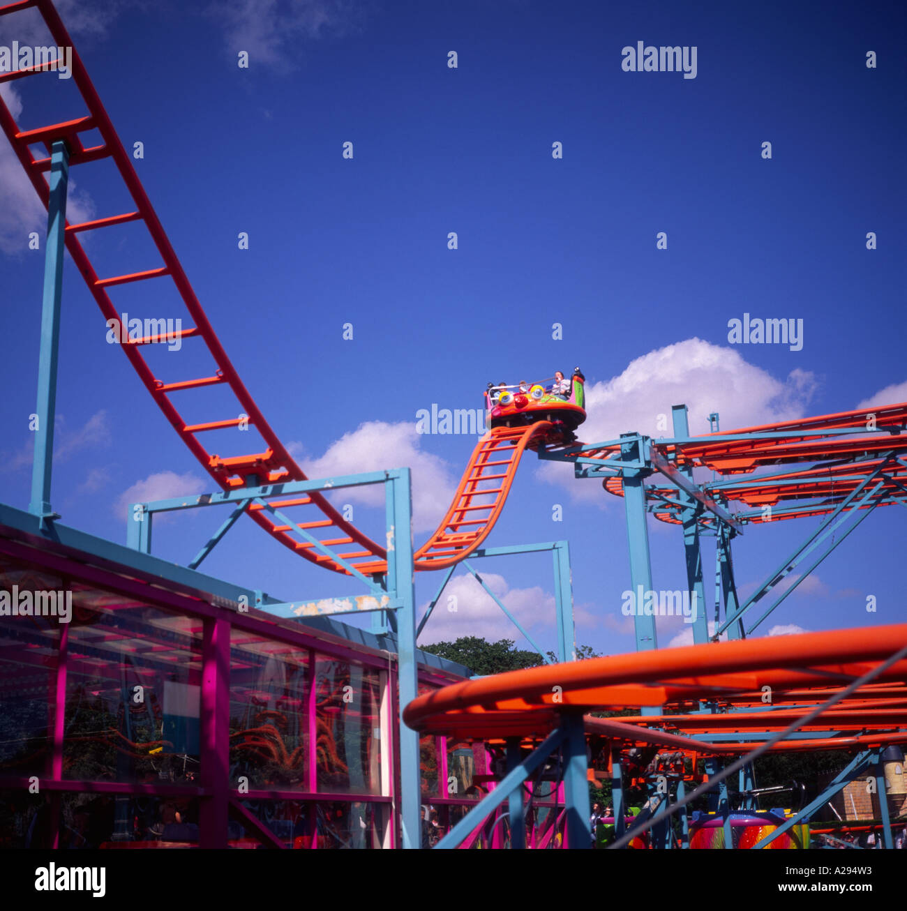 Pleasurewood Hills funfair ride Suffolk England Stock Photo - Alamy