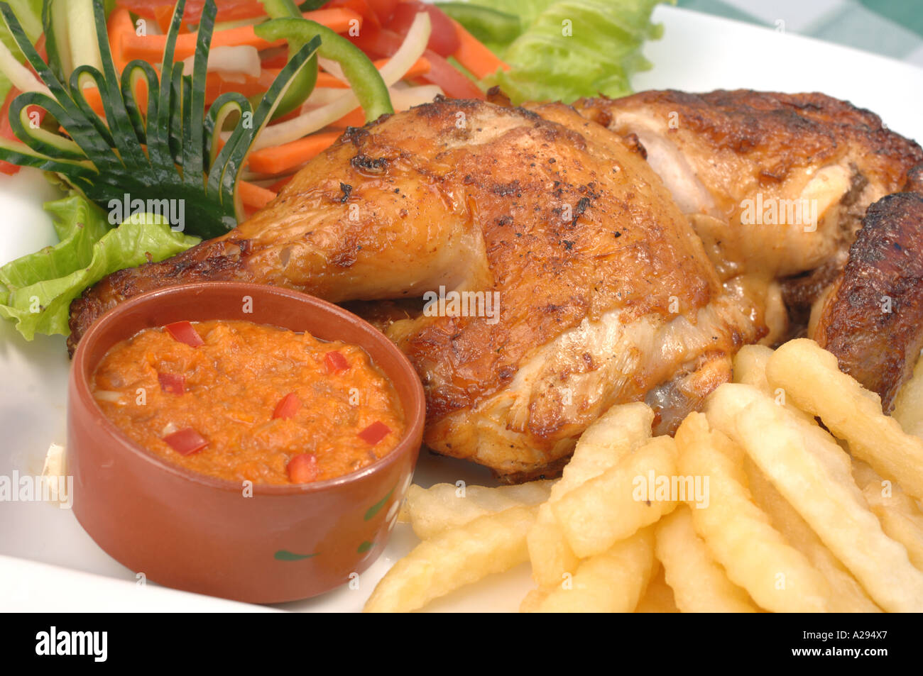 grilled chicken, african style Stock Photo - Alamy