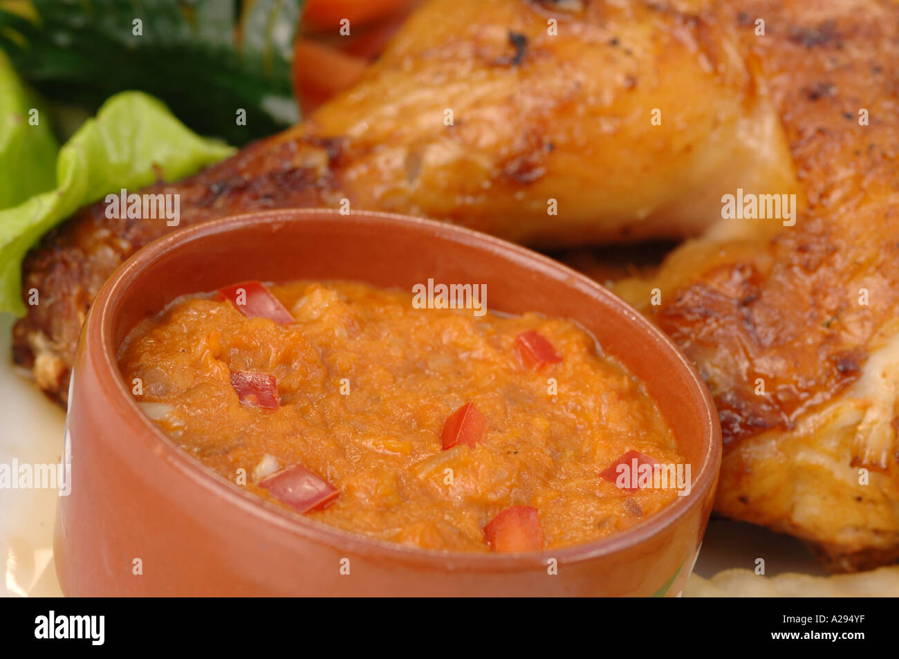 grilled chicken, african style Stock Photo - Alamy