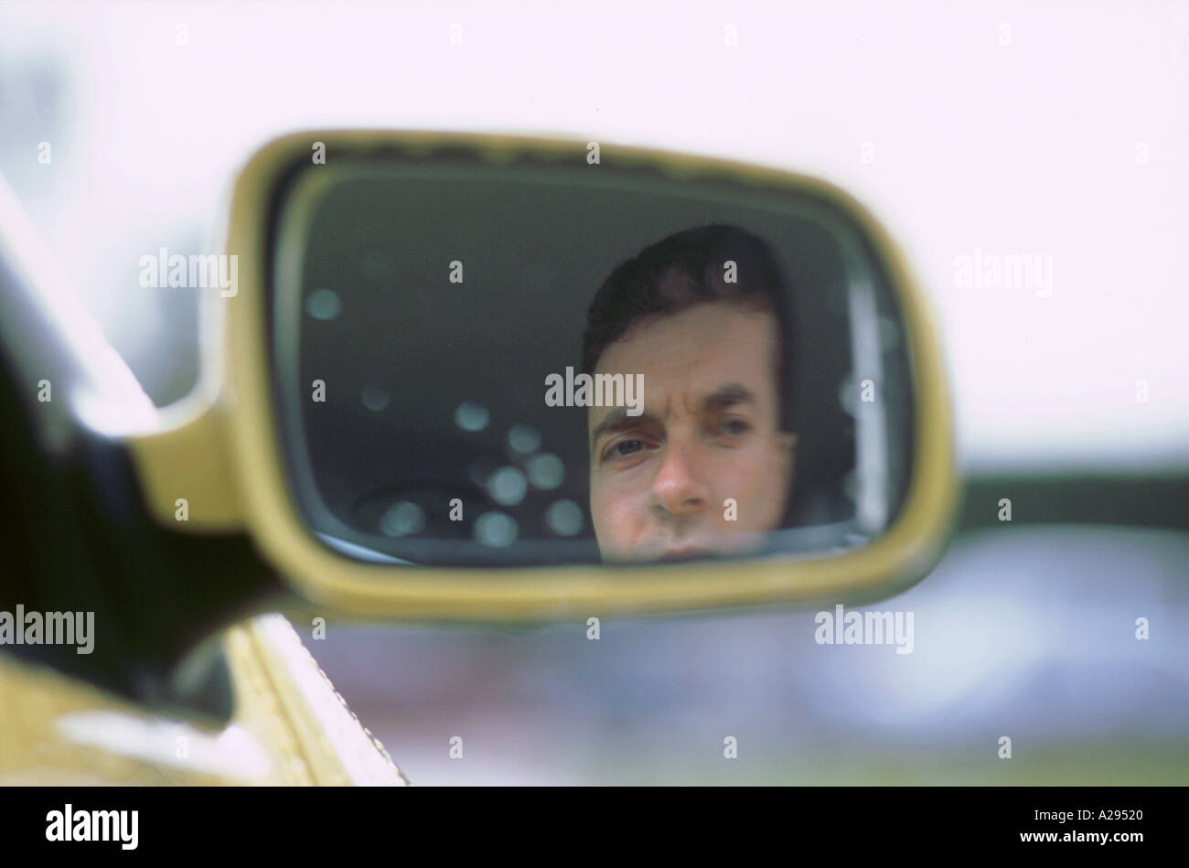Wing Mirror showing wide angle driver distortion Stock Photo - Alamy