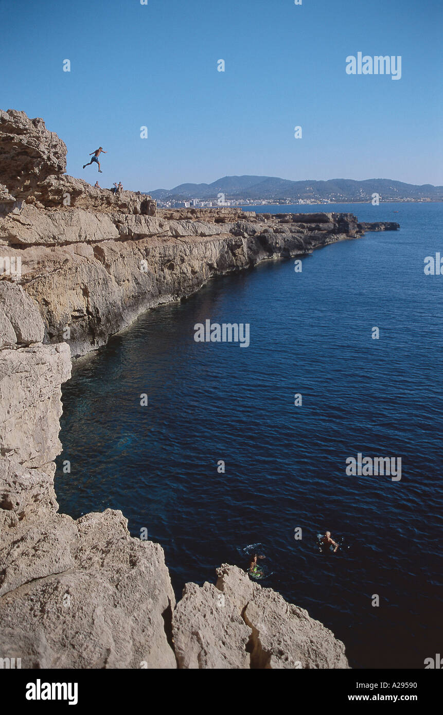 Ibiza cliff jumping hi-res stock photography and images - Alamy