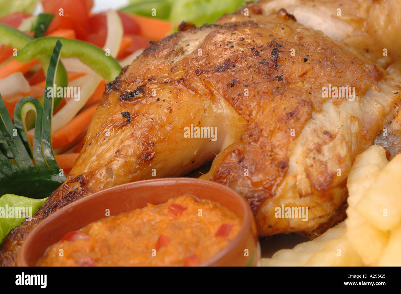 grilled chicken, african style Stock Photo - Alamy