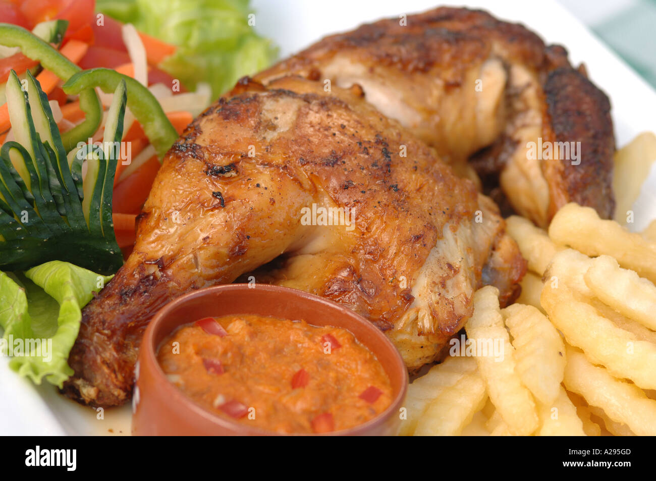 grilled chicken, african style Stock Photo - Alamy