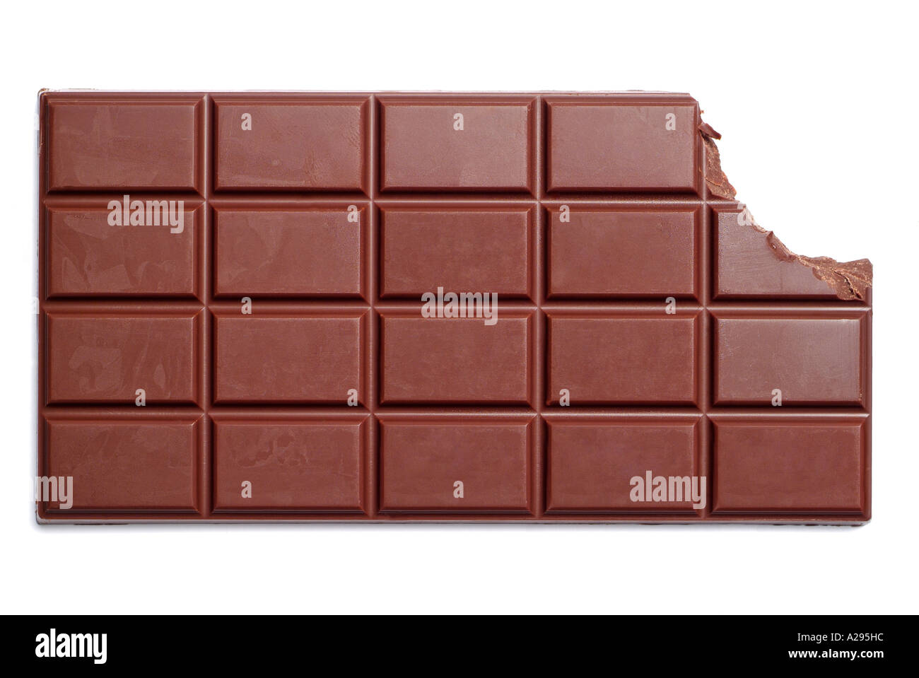 Chocolate Bar with the Corner Bitten Off Stock Photo - Alamy