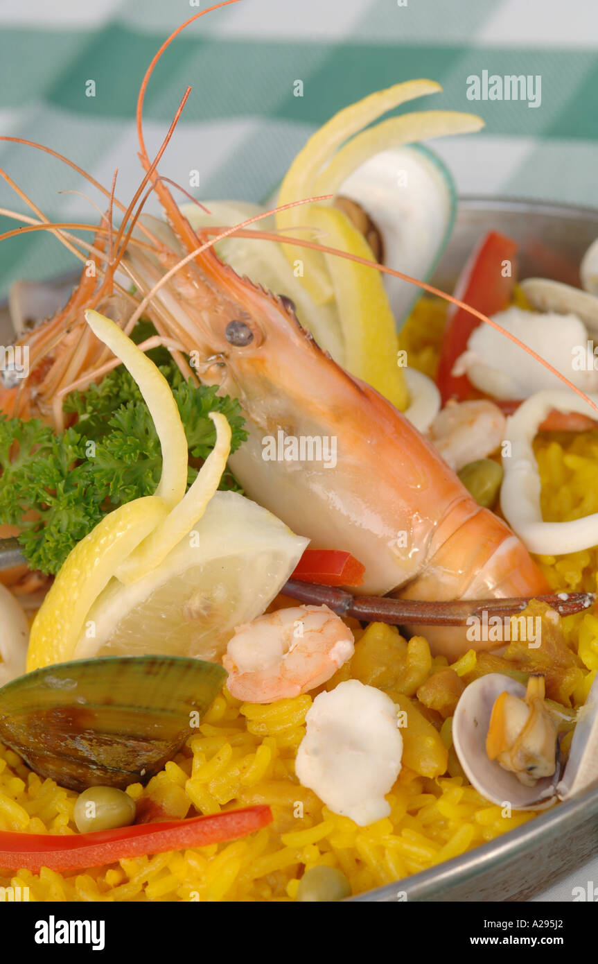 paella, seafood rice Stock Photo - Alamy