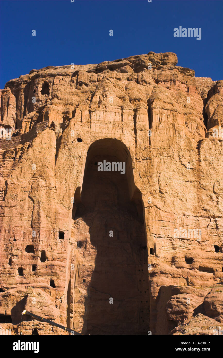 AFGHANISTAN Bamiyan Province Bamiyan Empty niche in cliffs where the ...