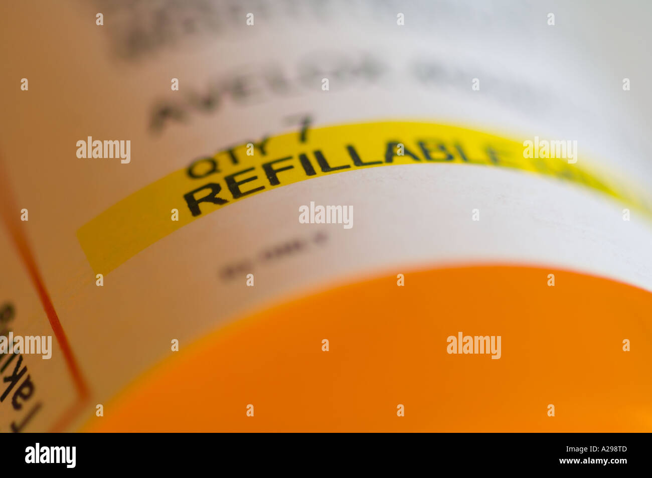 closeup view of prescription pill bottle label Stock Photo - Alamy