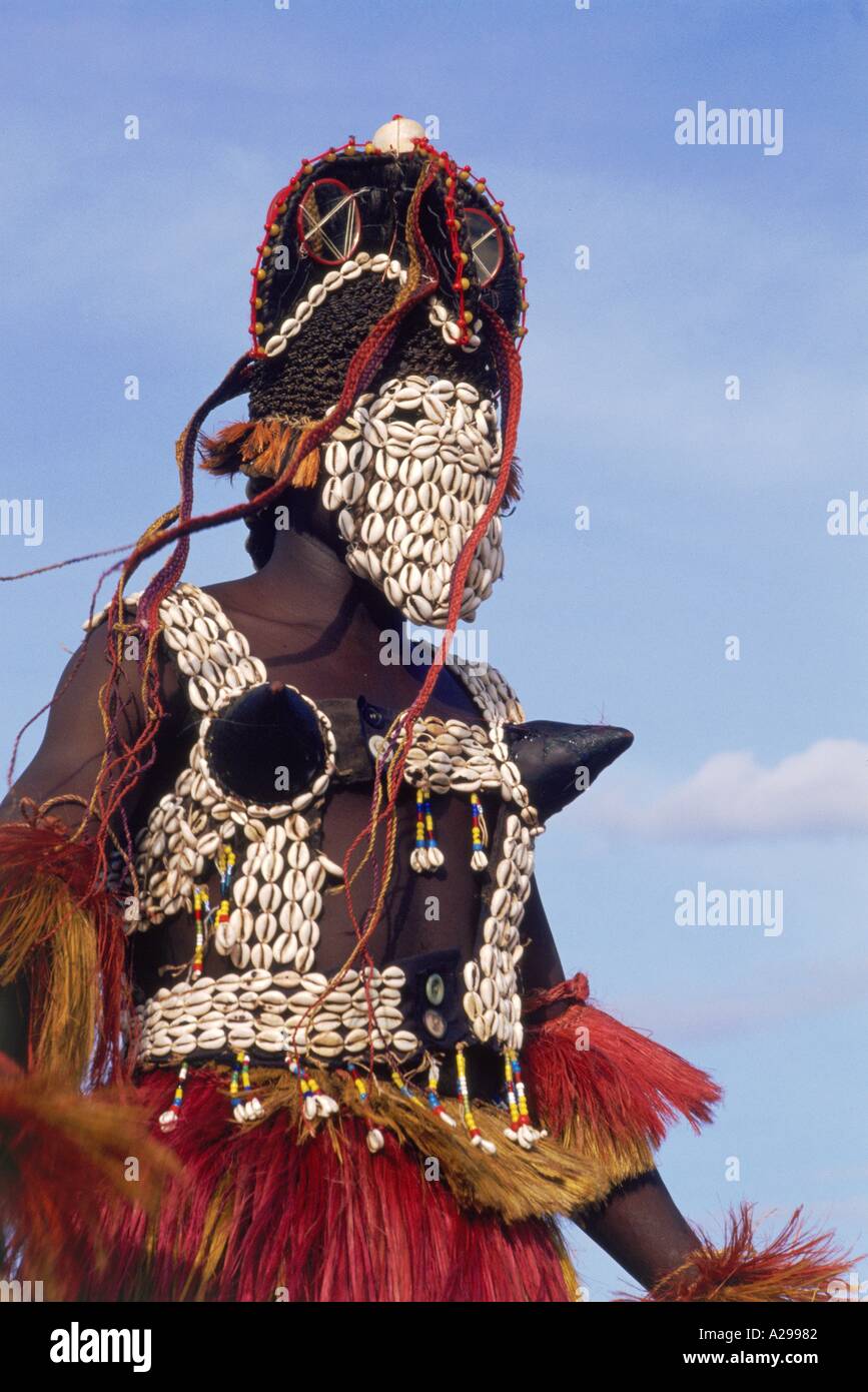 Dogon dancer dressed as Fulani woman Mali Africa S Westcott Stock Photo ...