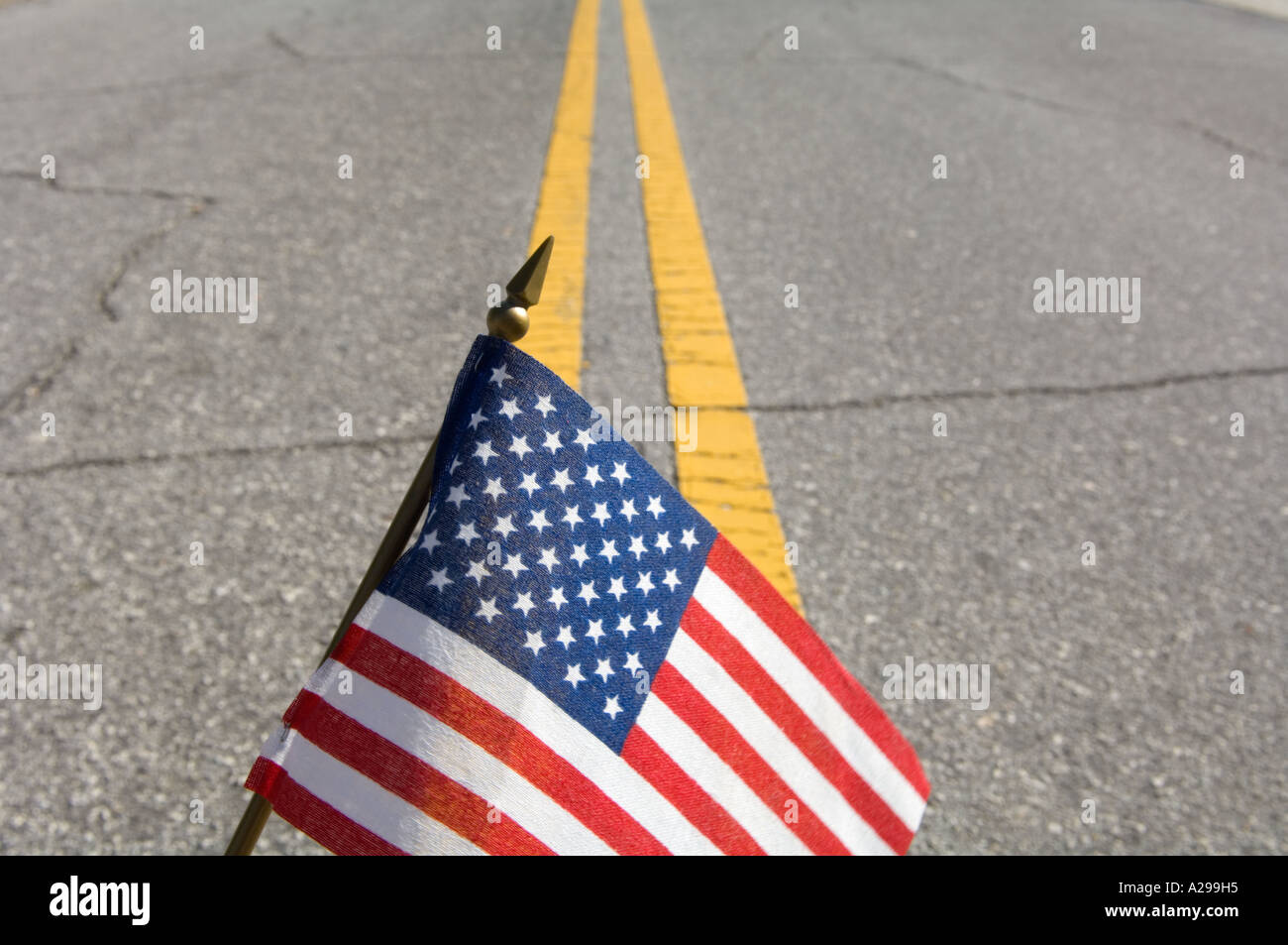 Flag road hi-res stock photography and images - Alamy
