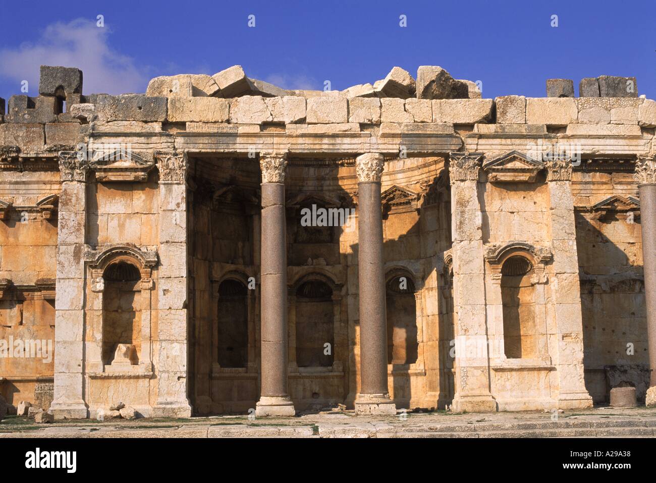 Detail from the sacrificial court wall around the Temple of Jupiter ...