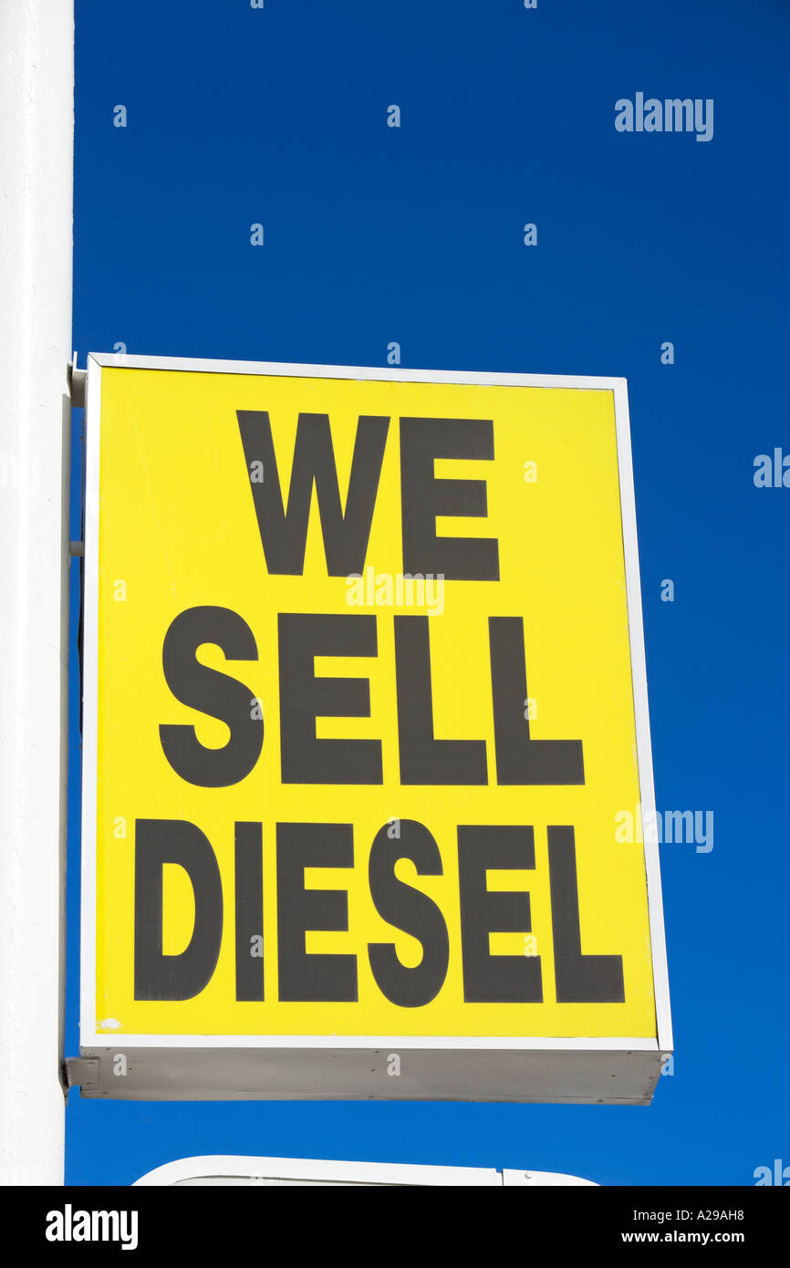 WE SELL DIESEL FUEL SIGN Stock Photo - Alamy