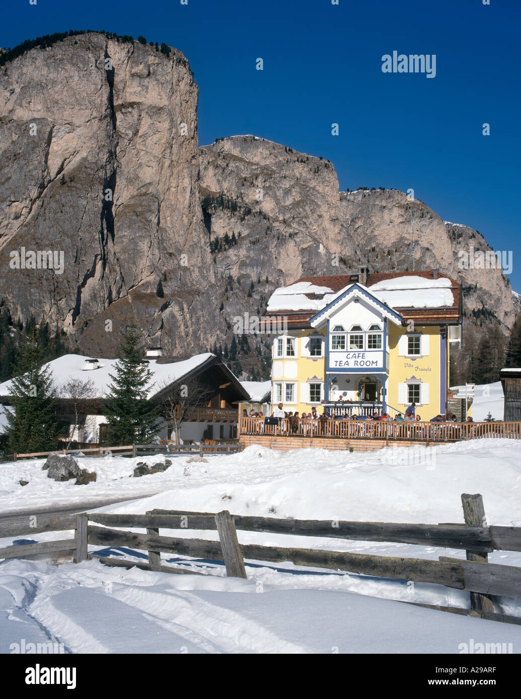 Picturesque Tea Room in Selva Val Gardena (Groden), Dolomites, Italian ...