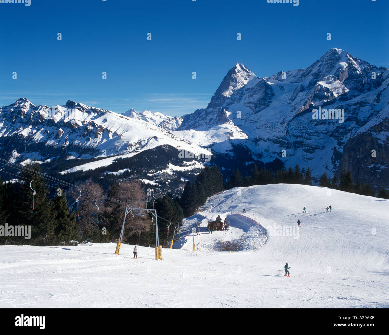 Murren ski skiing lift alps hi-res stock photography and images - Alamy